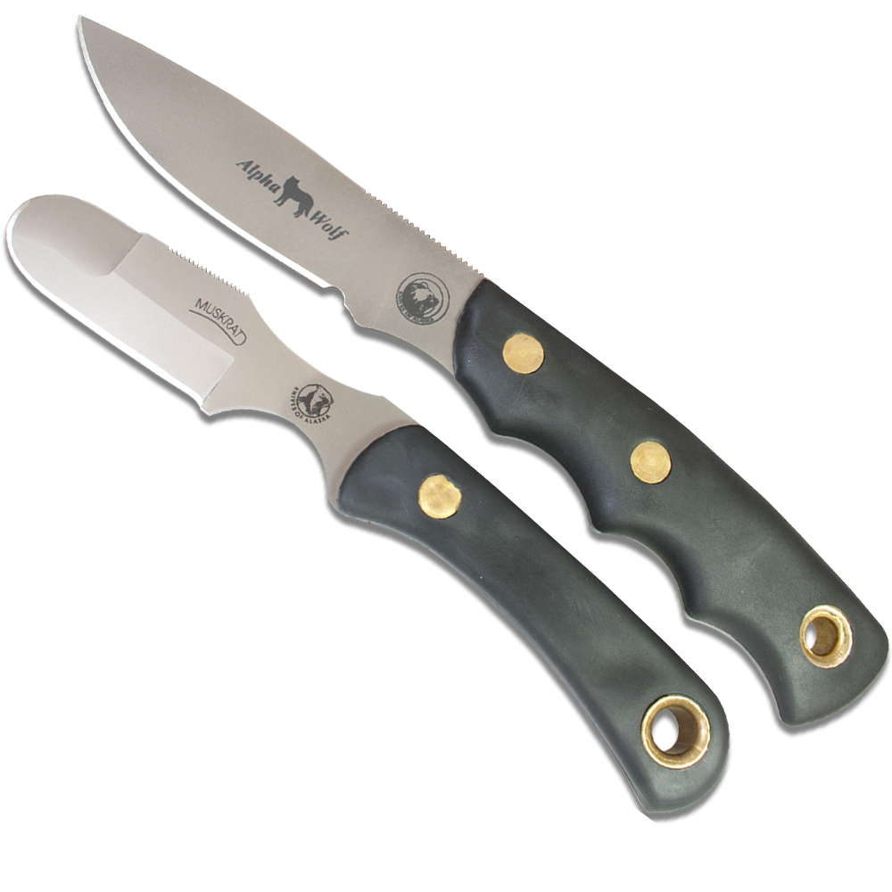 KNIVES OF ALASKA ALPHA WOLF MUSKRAT KNIFE COMBO - Camofire Discount ...