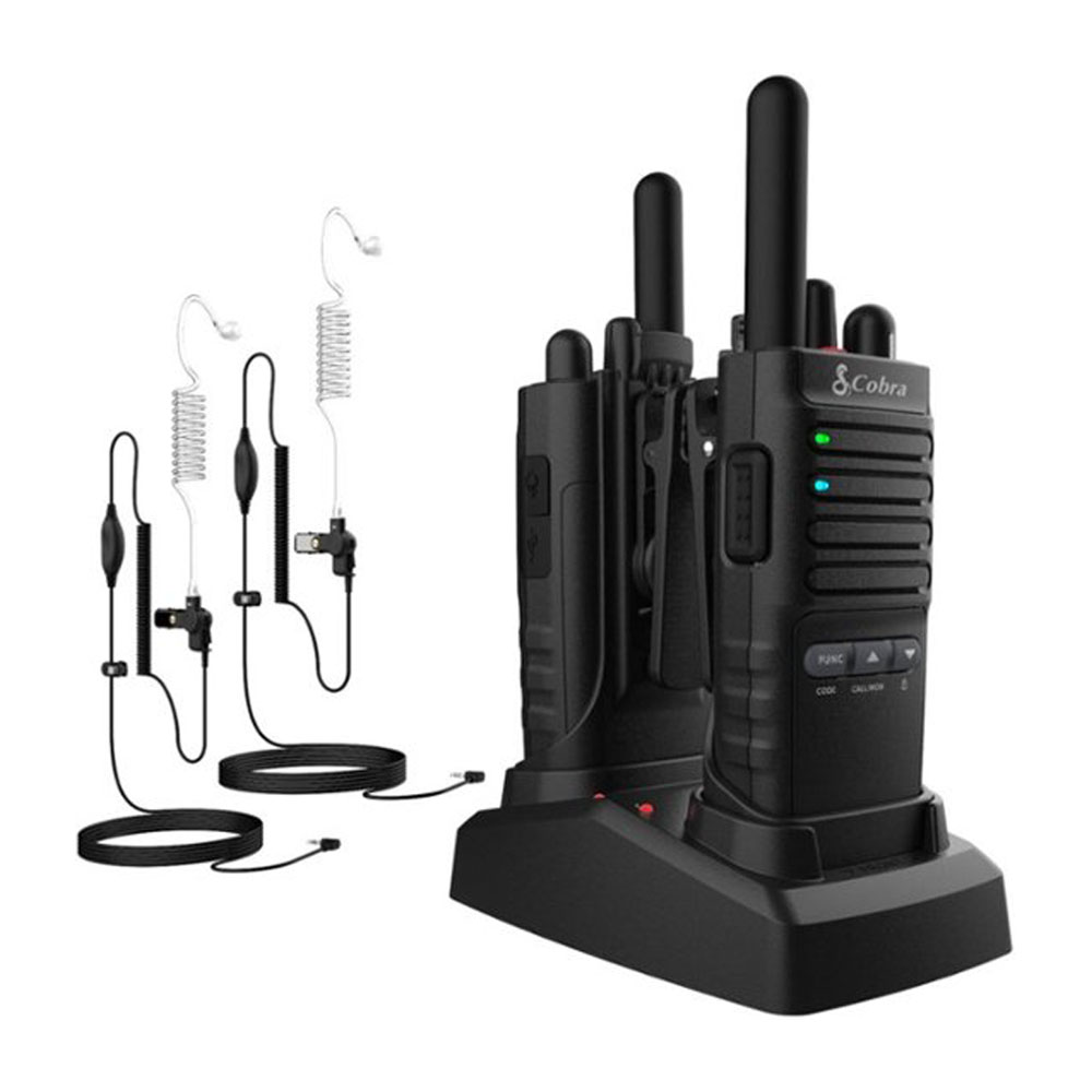 COBRA PX652 PRO BUSINESS 2-WATT FRS WALKIE TALKIES W/ HEADSET ...