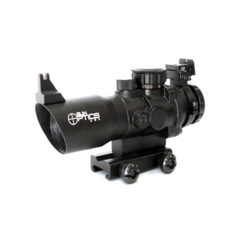SUN OPTICS 4X32 R/G/B PRISMATIC IR SIGHT WITH OPEN SIGHTS - Camofire ...