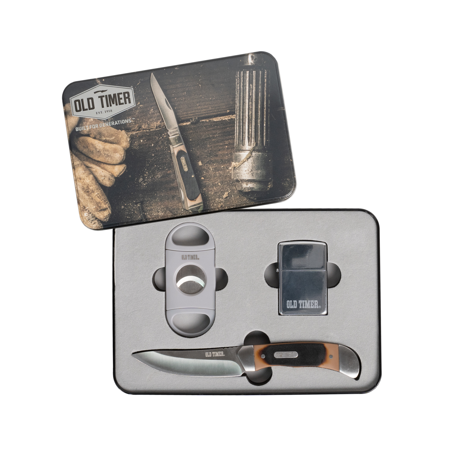 OLD TIMER FOLDER WITH LIGHTER & CIGAR CUTTER - Camofire Discount ...