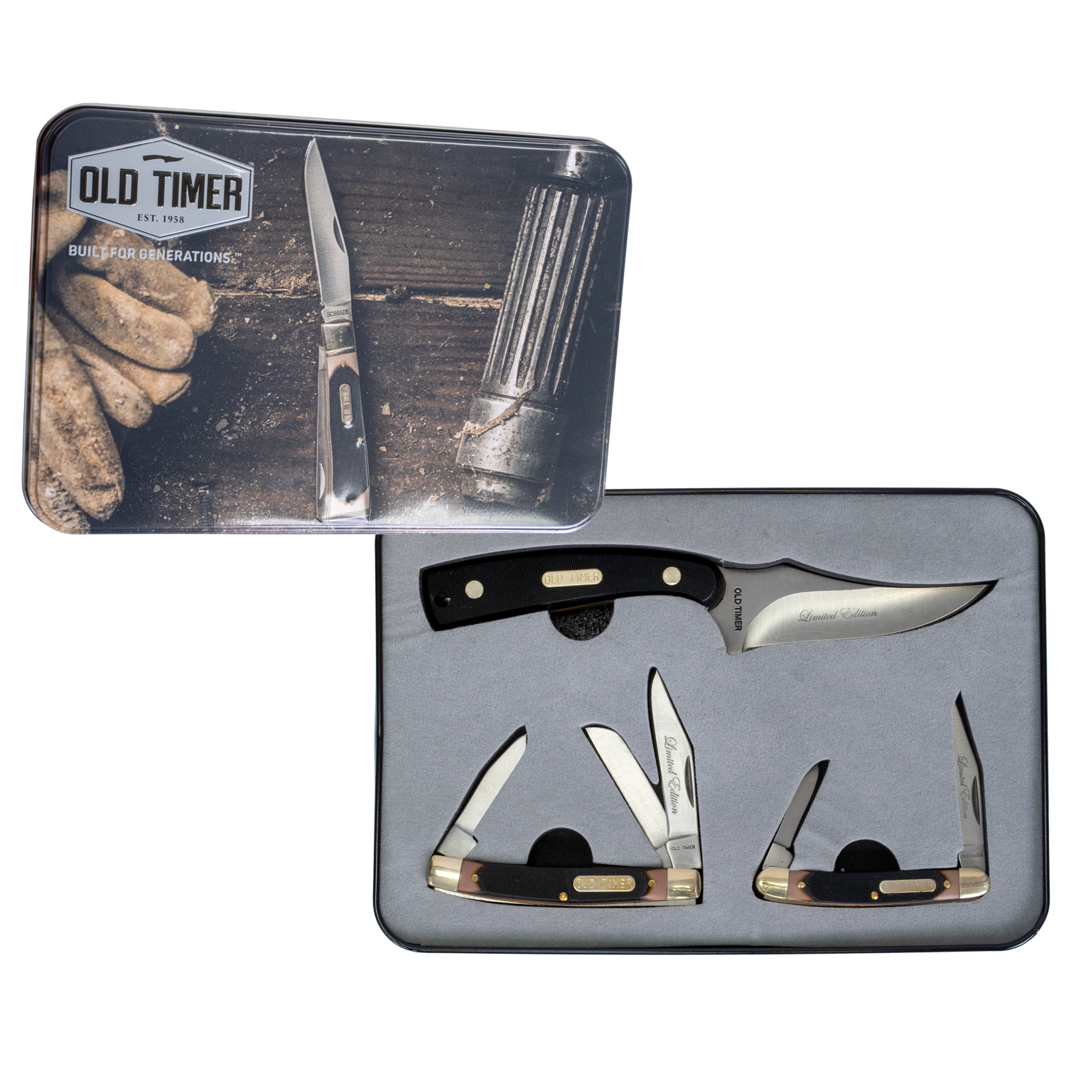 OLD TIMER 3 PIECE FIXED/FOLDER KNIFE SET - Camofire Discount Hunting ...