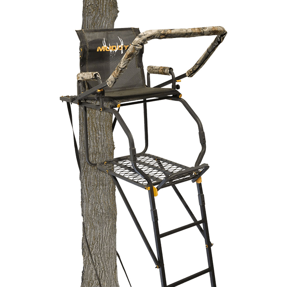 MUDDY OUTDOORS HUNTSMAN DELUXE LADDER STAND - Camofire Discount Hunting ...