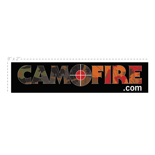 Camofire Sticker - 2x9 on White Vinyl - Camofire Discount Hunting Gear ...
