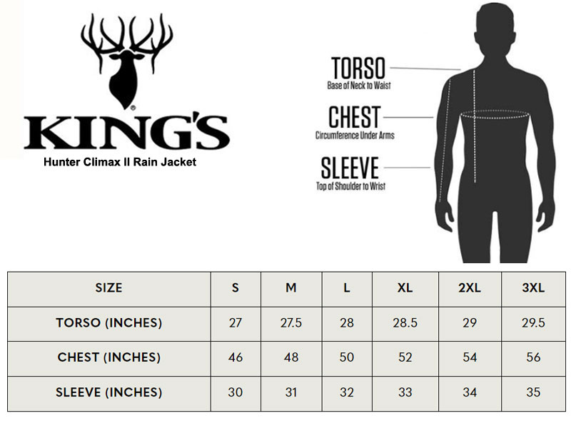 KING'S CAMO CLIMATEX II RAINWEAR JACKET - Camofire Discount Hunting ...