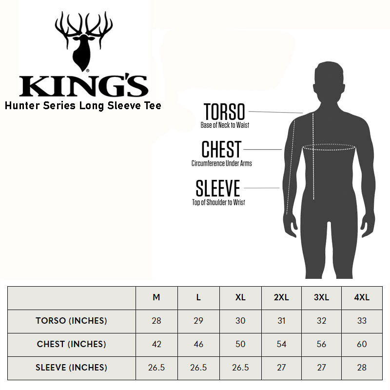 KING'S CAMO HUNTER LONG SLEEVE TEE - Camofire Discount Hunting Gear ...