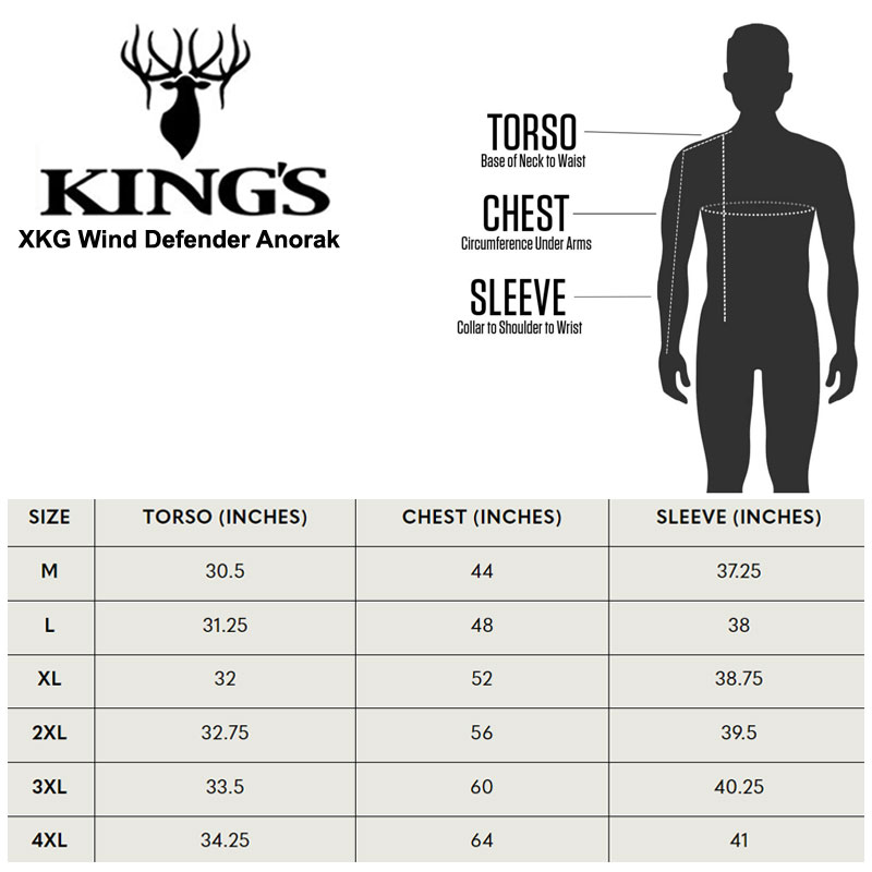 KING'S CAMO XKG WIND DEFENDER ANORAK JACKET - Camofire Discount Hunting ...